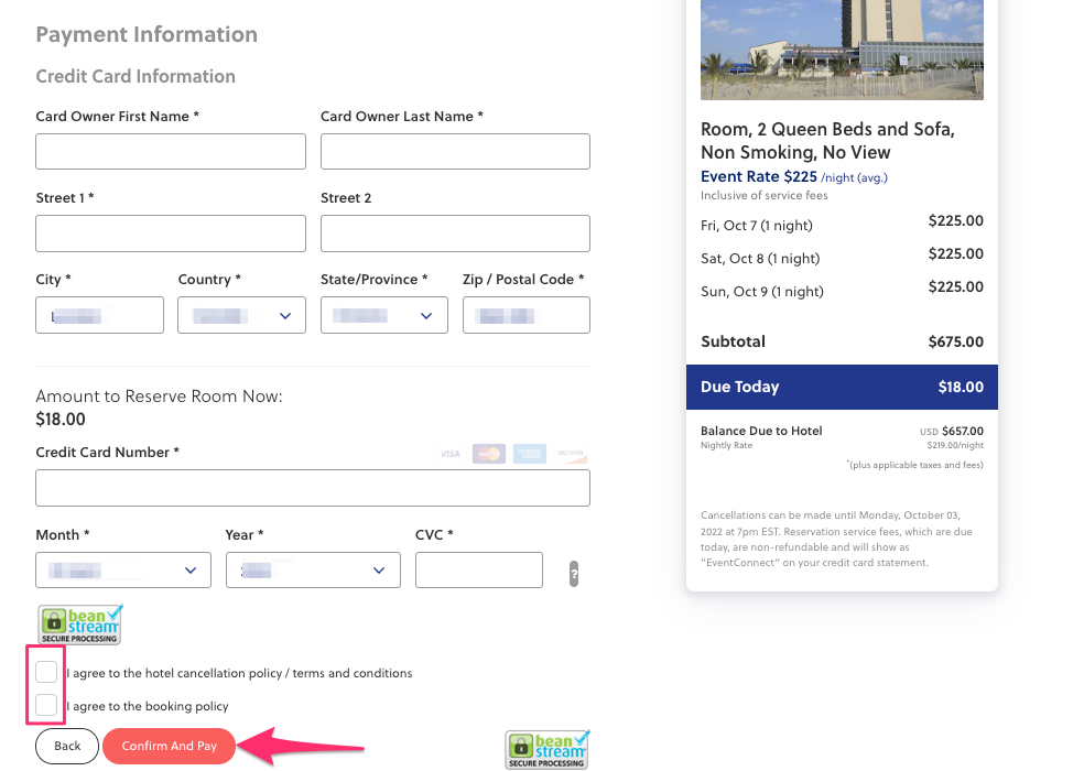 Create Multiple Reservations – EventConnect