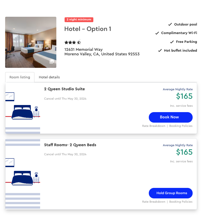 Book a Hotel Reservation – EventConnect