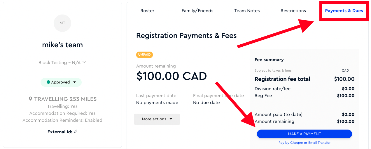 How Do I Apply a Payment or Credit to a Team? – EventConnect