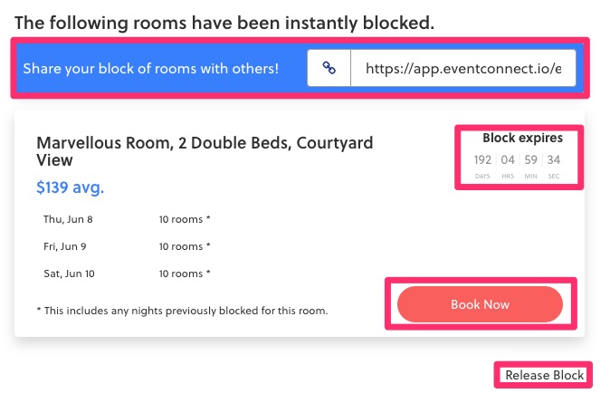 Share Team's Block – EventConnect